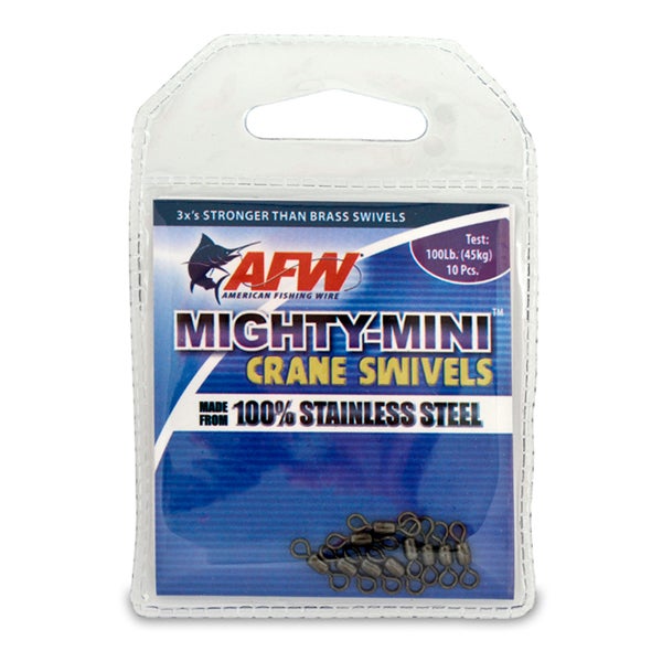 AFW Mighty Mini Crane Swivel Stainless Steel #10 10pc | Choke Fishing ...
